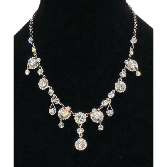 Unbranded | Jewelry | Blingy Fringe Necklace Aurora Borealis Glass ...